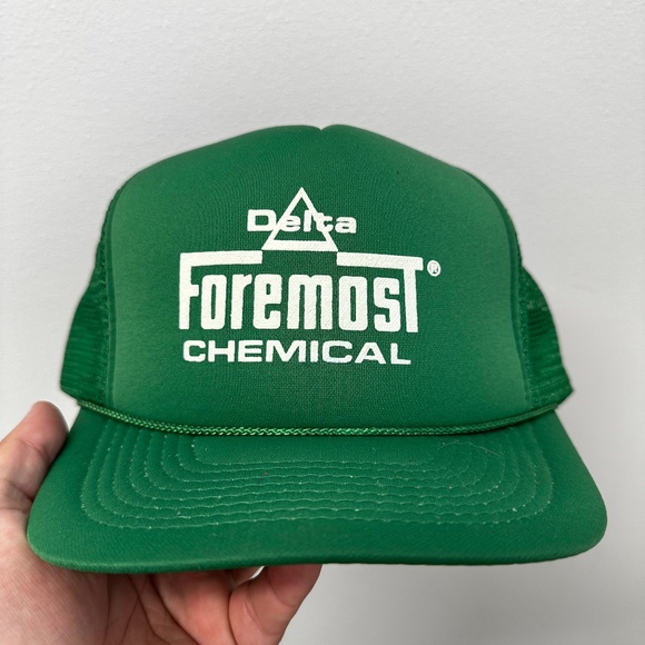 Accessories | Vintage Delta Foremost Chemical Green Trucker Hat Company ...